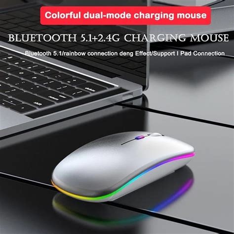 Jual Mouse Wireless Rechargeable Bluetooth Silent Click 2 4g 1200 Dpi Receiver Usb Mouse Tanpa
