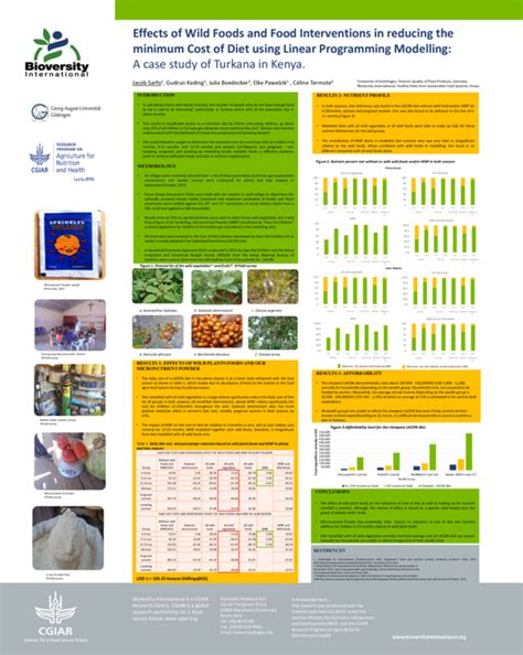 Pdf Effects Of Wild Foods And Food Interventions In Reducing The Minimum Cost Of Diet Using