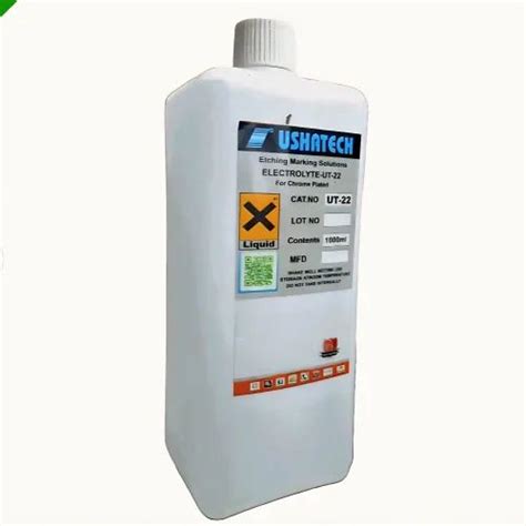 Stainless Steel Deep Etching Electrolyte Ut22 At ₹ 80 Litre Electrolytic Marking Chemical In