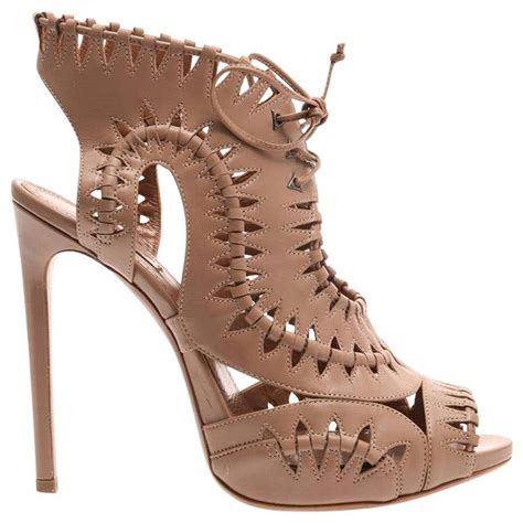 Azzedine Alaïa Lace Up Leather Sandals At 1stdibs Alaia Shoes Azzedine Alaia Shoes
