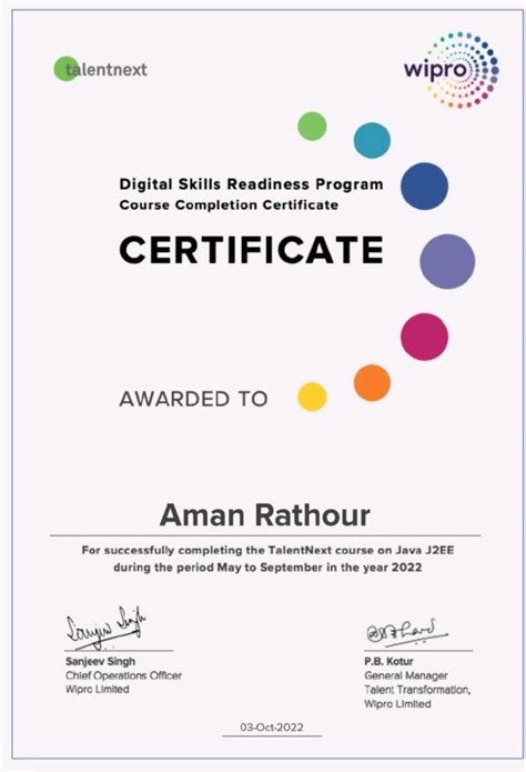 Aman Rathour On Linkedin Java J2ee Wipro Talentnext