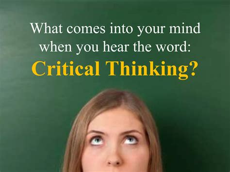 Critical Thinking Lecture Ppt