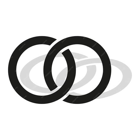 Premium Vector Interlocking Circles Rings Concept Icon Vector