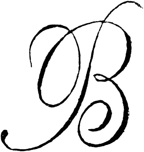 Fancy Cursive Letter B