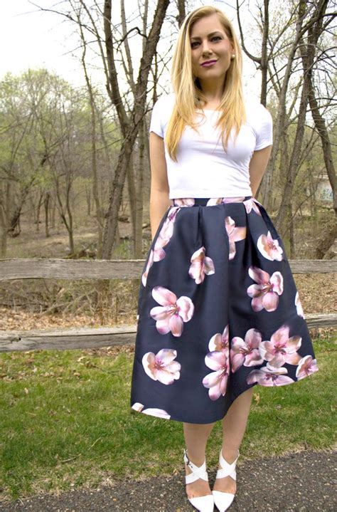 Floral Midi Skirt Rachels Lookbook