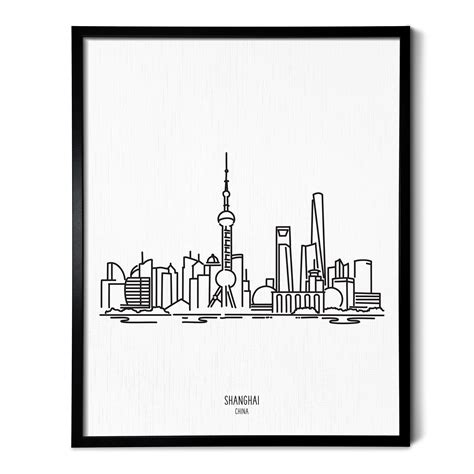 Shanghai China Skyline Art Print Scenic Route Shop