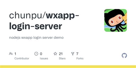 GitHub Chunpu Wxapp Login Server Nodejs Wxapp Login Server Demo