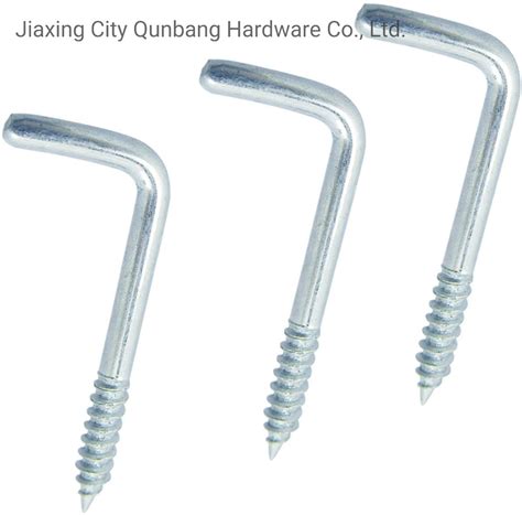 Woodscrews Square Bend Screw Hooks Metal Right Angle Hook 7 Shaped