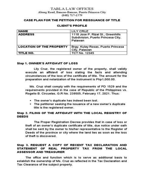 Case Plan Download Free Pdf Property Private Law