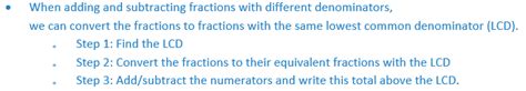 Adding And Subtracting Fractions Mathsquad