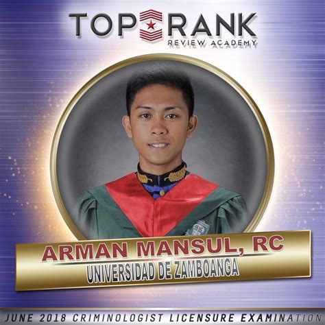 Top Rank Criminology - WE ARE PROUD TO ANNOUNCE THAT OUR VERY OWN ARMAN MANSUL FROM UNIVERSIDAD ...