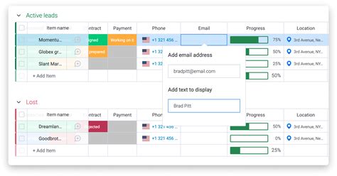 the email column support