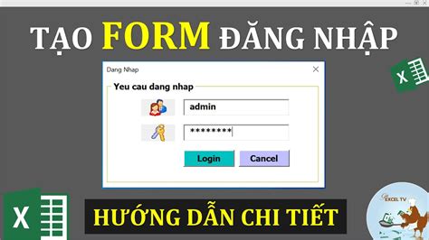 Cách Tạo Form đăng Nhập Trong Excel User Login Form Youtube