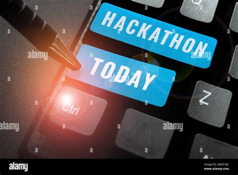 Text Caption Presenting Hackathon Business Overview Event Where Large