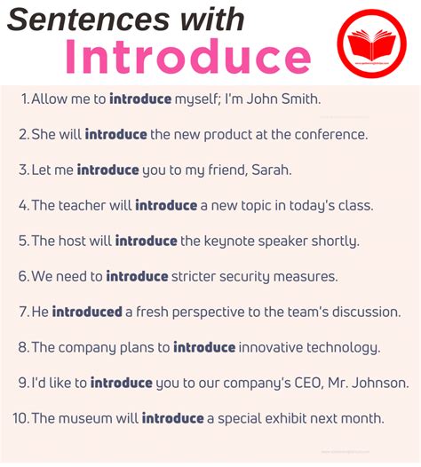 Introduce Example Sentence