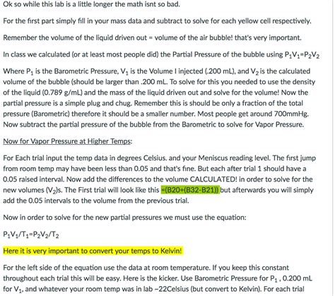 Solved Can Someone Fix This Excel Sheet For Me Chemistry Chegg Com