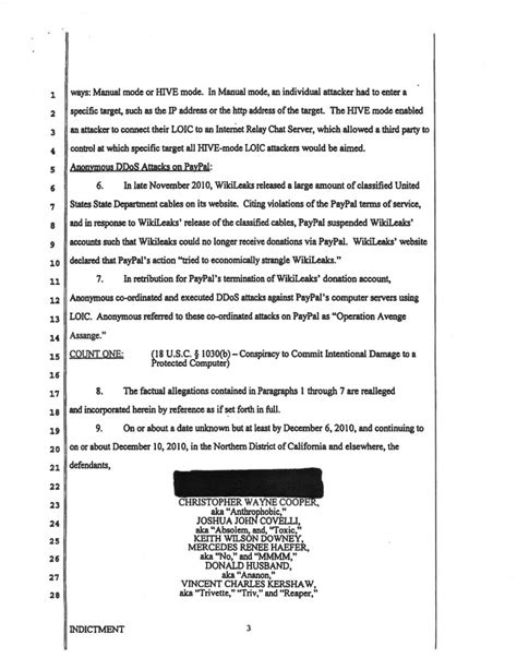 Us District Court Of Northern California Anonymous Ddos Attacks
