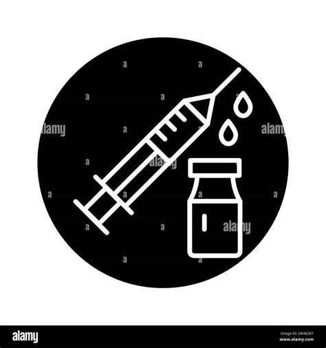Drug Injection Color Line Icon Isolated Vector Element Outline Pictogram For Web Page Mobile