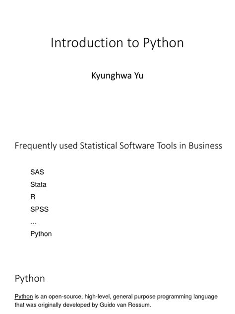 Python 01 Introduction Pdf Python Programming Language