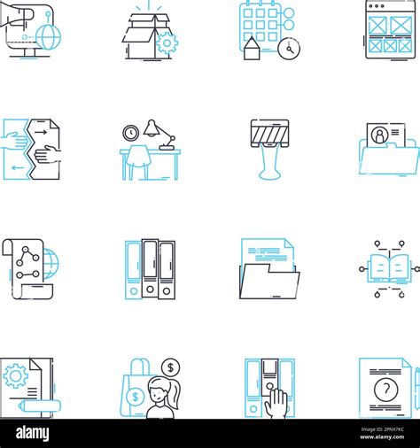 Timetable Linear Icons Set Schedule Calendar Planner Agenda Program Curriculum Roster
