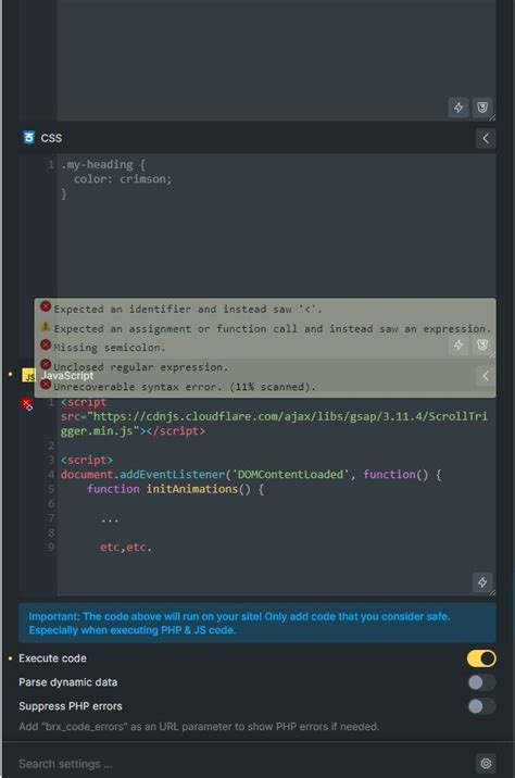 General Question About The New Code Element In Bricks 110 V1 10