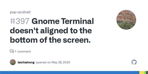 Gnome Terminal Doesn T Aligned To The Bottom Of The Screen Issue Pop Os Shell GitHub