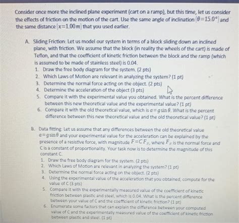 Solved E Effects Of Friction On The Motion Of The Cart Use Chegg Com