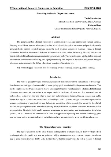 Pdf Educating Leaders In Flipped Classrooms