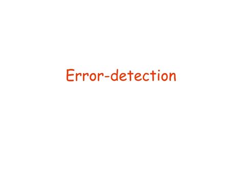 Ppt Sublinear Time Error Correction And Error Detection Powerpoint