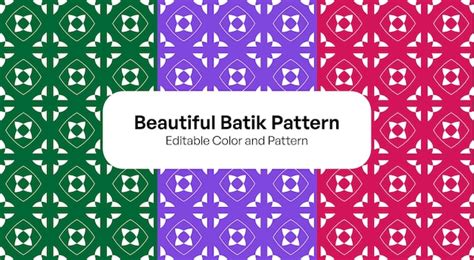 Premium Vector Editable Seamless Modern Base Batik With Various Color And Pattern Vector For