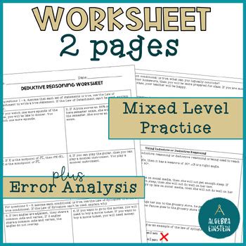 Deductive Reasoning Notes By Algebra Einstein TPT