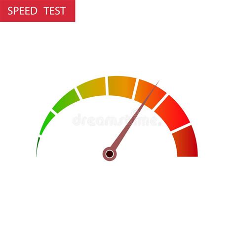 Speed Test Internet Measure Speedometer Icon Fast Upload Download Rating Stock Vector