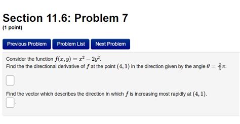 solved section 11 6 problem 7 1 point previous problem