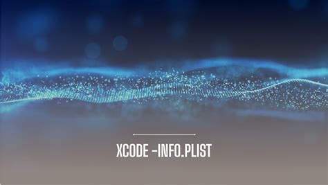 Infoplist In Xcode Latest Versions