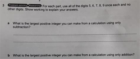 3 problem solving reasoning for each part use all of the digits 5 6