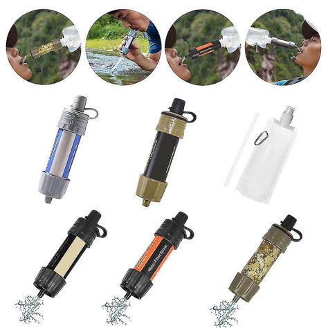 5 Color Outdoor Portable Water Filter Straw Water Filtration Purifier