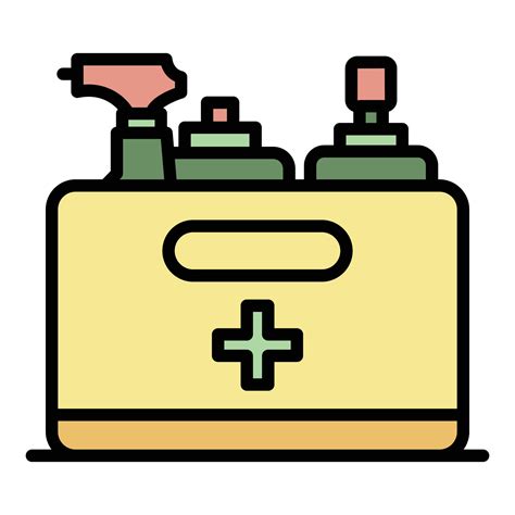 Sanitation Tools Icon Color Outline Vector 15145570 Vector Art At Vecteezy