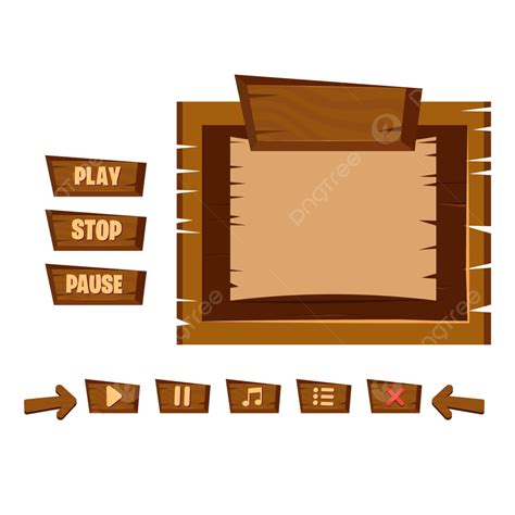 Game User Interface Play Application Screen PNG And Vector With Transparent Background For