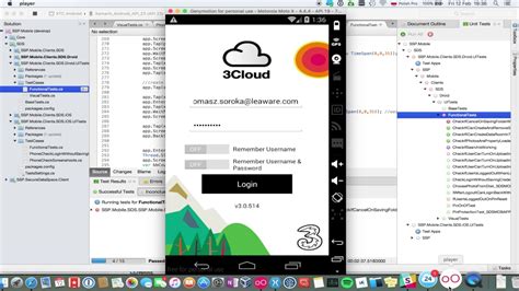 Film pokazujący działanie testów automatycznych Xamarin UI dla