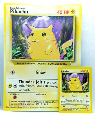 Pikachu 1999 2000 Top Deck Promo Jumbo Oversized Base Set Pokemon