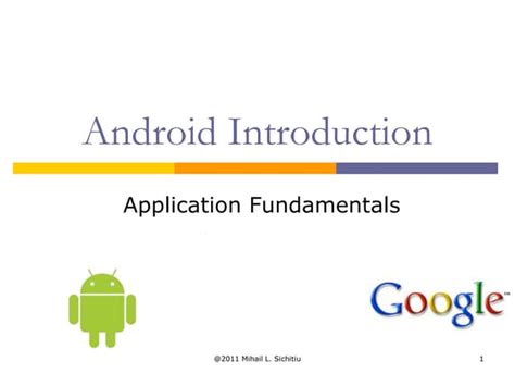 Application Fundamentals Android Introduction Ppt Operating Systems Computer Software And