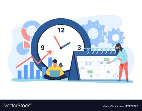 Timing And Project Scheduling Royalty Free Vector Image