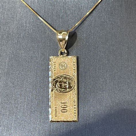 10k Gold Money Charm Necklace Silver Feather Bracelet Real Gold
