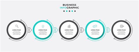 아이콘과 5가지 옵션 또는 단계가 있는 벡터 인포그래픽 비즈니스 일러스트 디자인 템플릿입니다 비즈니스 컨셉을 위한 인포그래픽 프레젠테이션 배너 워크플로 레이아웃 프로세스