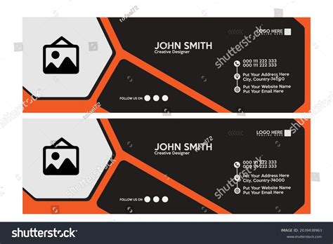 Email Signature Header Design Template Stock Illustration 2039438963