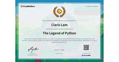 The Legend Of Python • Claris Lam • Codédex Claris Lam