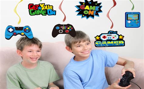 Gallasy 6pcs Game Ceiling Hanging Swirl Gaming Birthday