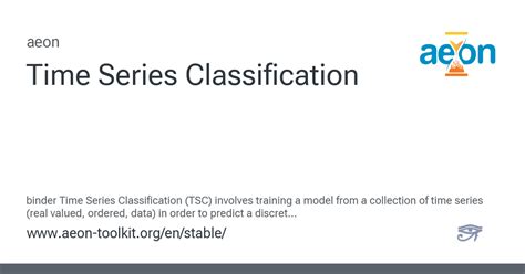 time series classification aeon 1 1 0 documentation