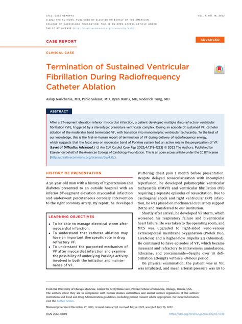 Pdf Termination Of Sustained Ventricular Fibrillation During Radiofrequency Catheter Ablation