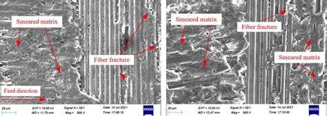 micrographs of machined surface a the minimum equivalent milling